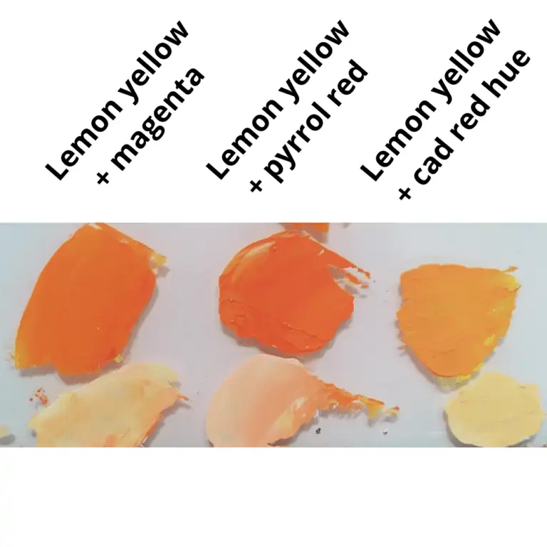 How to make orange with paint? Mixing shades, tints, hues